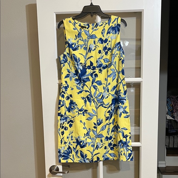 Alyx | Dresses | Alyx Vibrant Yellow And Blue Floral Midi Dress | Poshmark